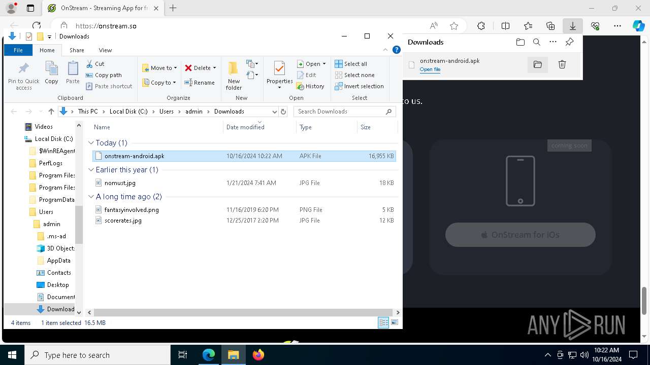 Analysis onstream.so No threats detected - Interactive analysis ANY.RUN