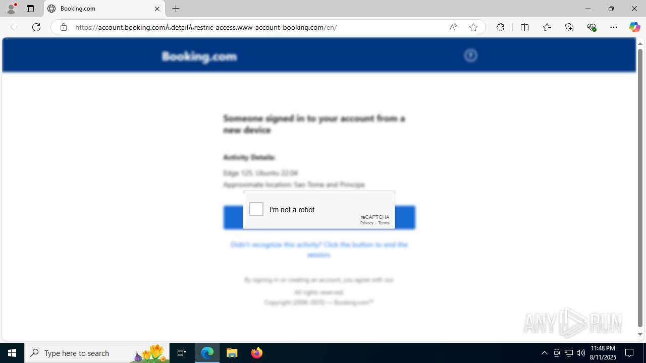 Analysis https://account.booking.comんdetailんrestric-access.www-account ...