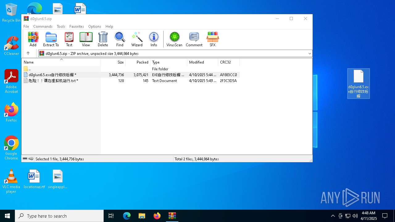 Analysis d0glun6.5.zip (MD5: EC4358D1013482C25B81EACB3AF2D140) Malicious activity - Interactive ...