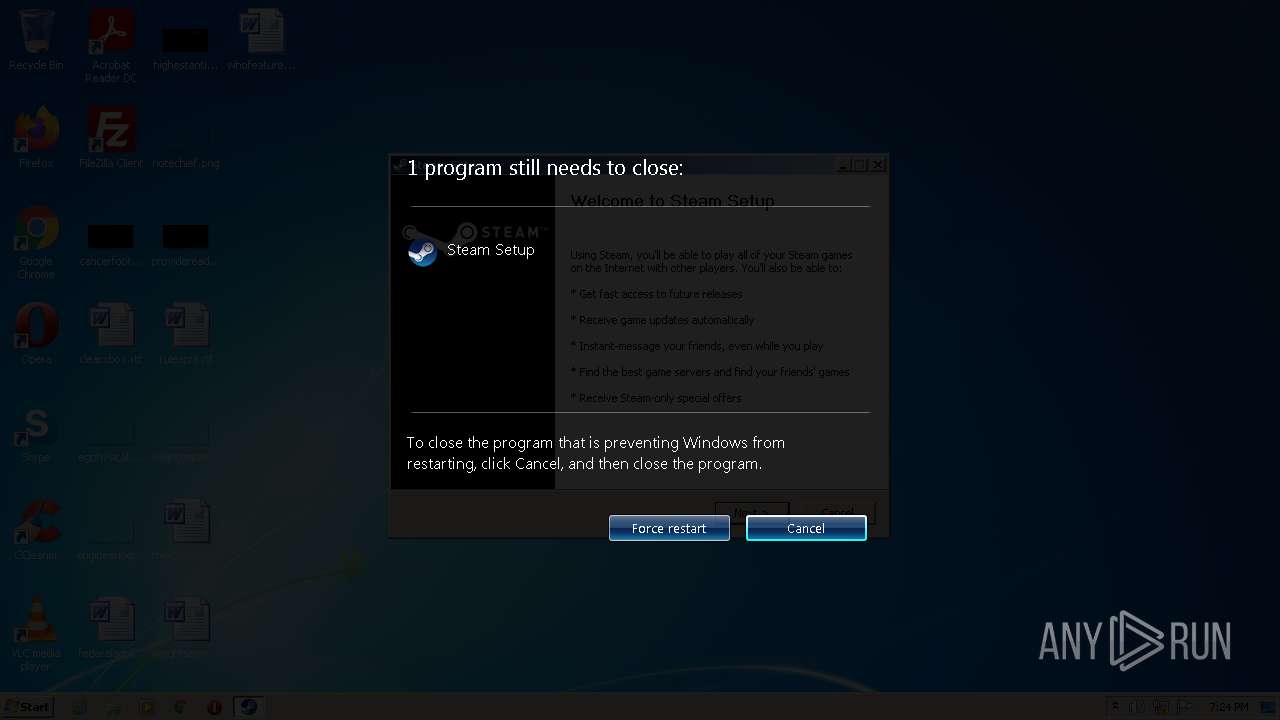 Malware analysis SteamSetup.exe Malicious activity | ANY.RUN - Malware ...