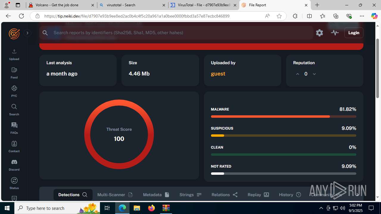Malware analysis https://volcano.wtf/ Malicious activity | ANY.RUN ...