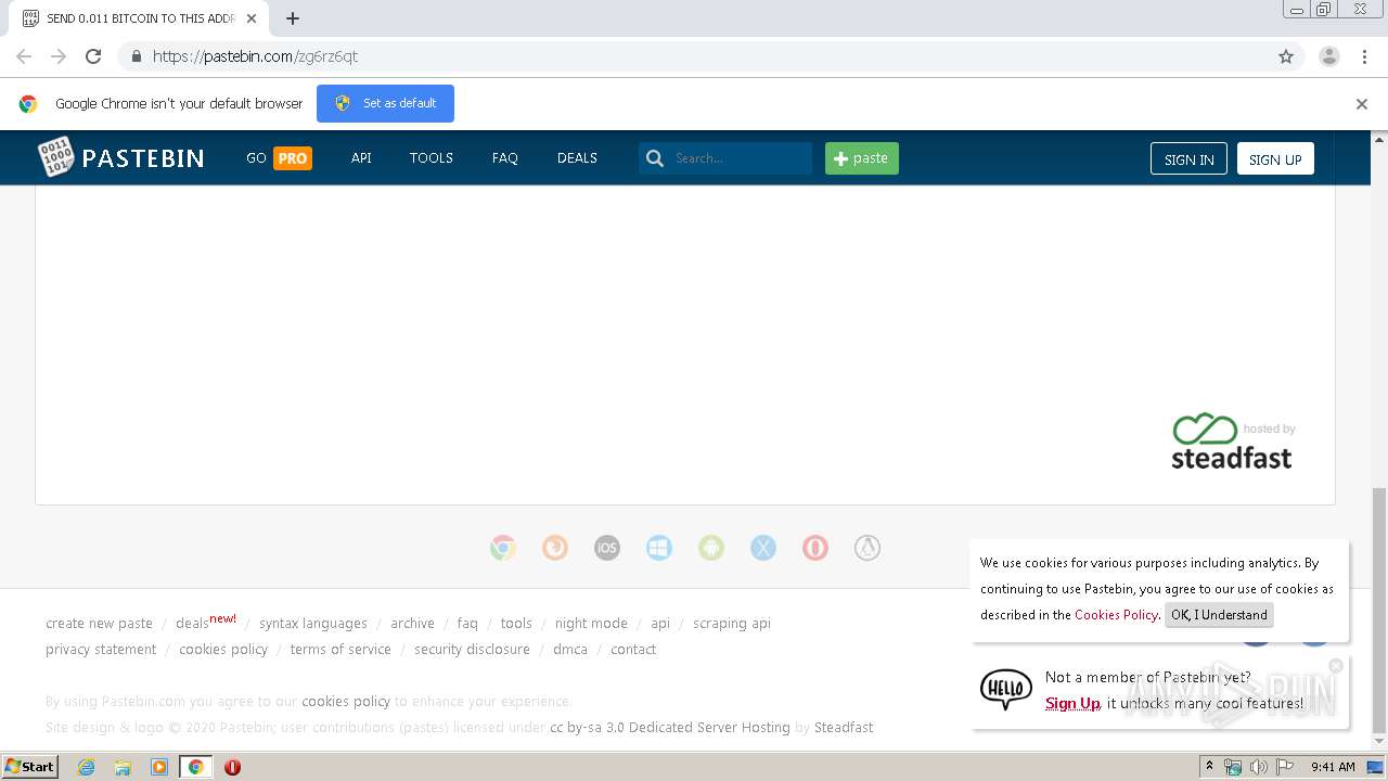 Malware analysis https://pastebin.com/zg6rz6qt Malicious activity | ANY ...