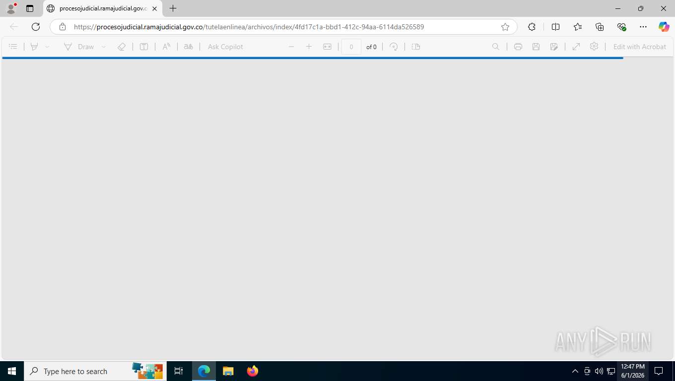 Malware analysis https://procesojudicial.ramajudicial.gov.co ...