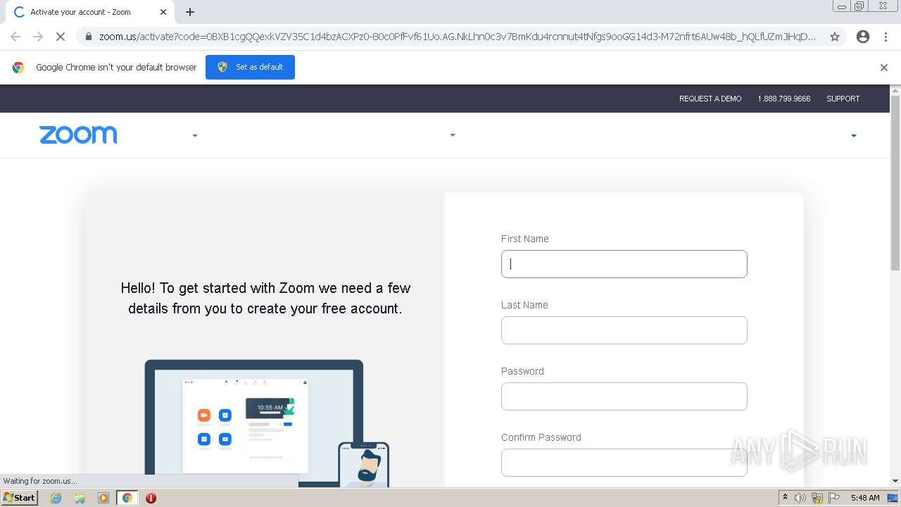 Malware analysis https://zoom.us/activate?code ...