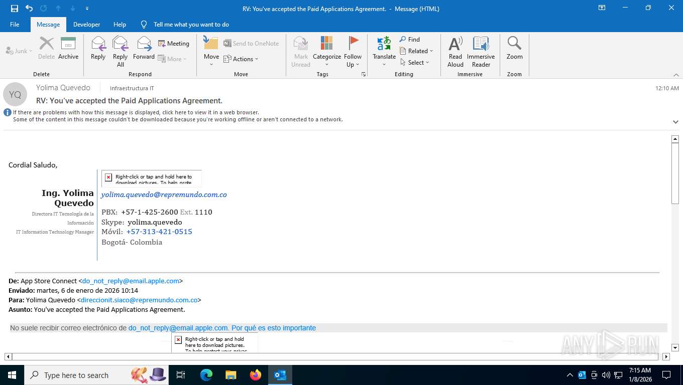 Malware analysis RV_ You've accepted the Paid Applications Agreement ...
