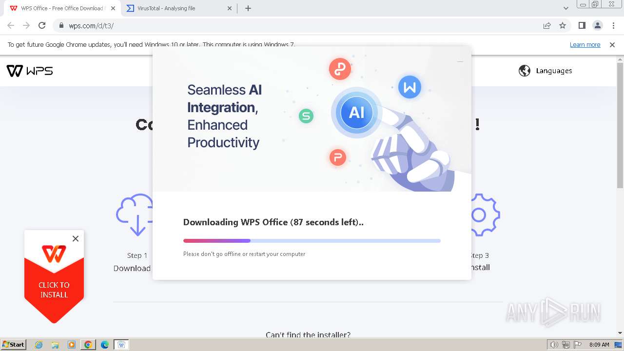 Malware analysis https://kso.page.link/wps Malicious activity | ANY.RUN - Malware Sandbox Online