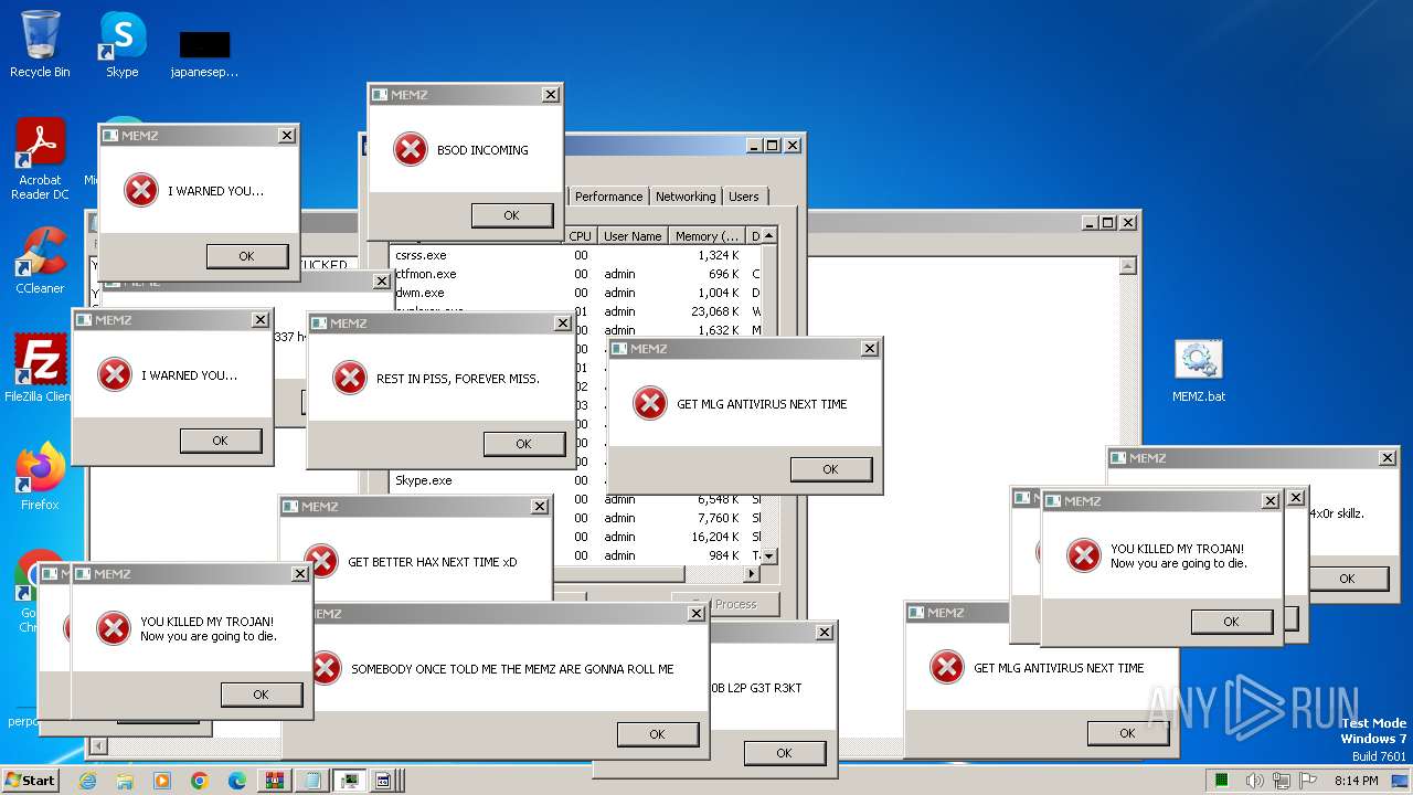 Malware analysis MEMZ 3.0 (1).zip Malicious activity | ANY.RUN - Malware Sandbox Online