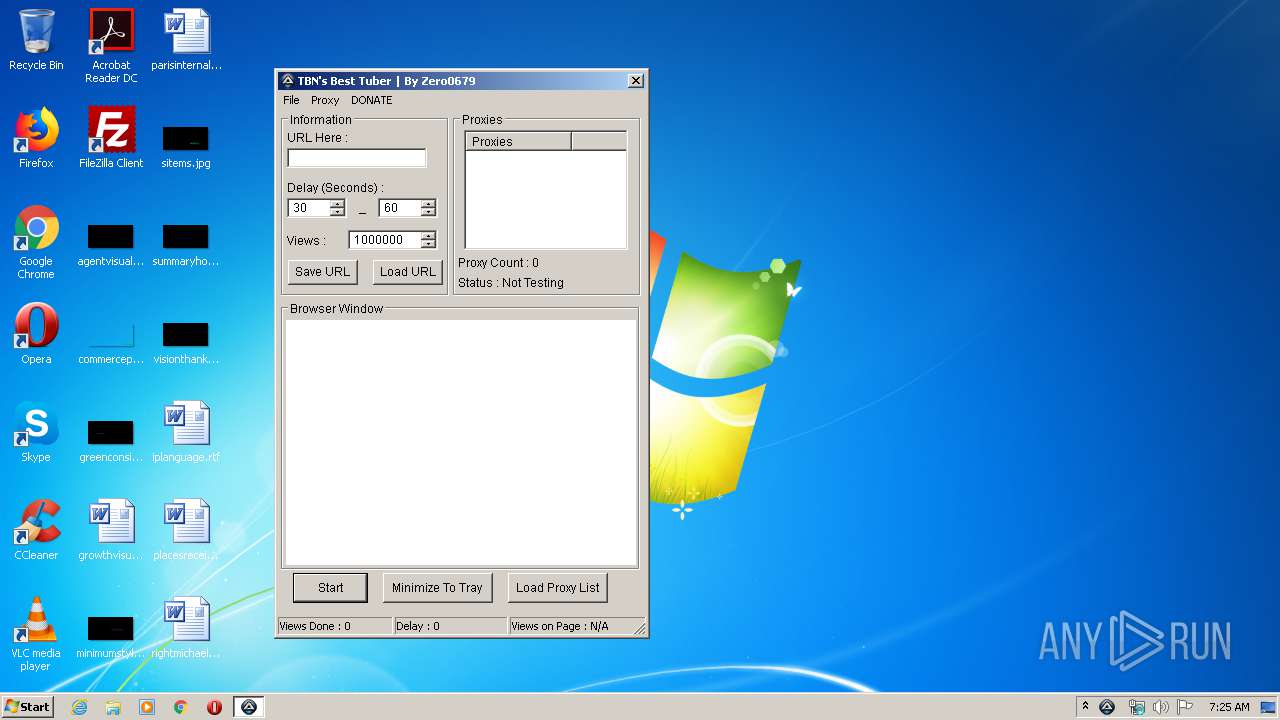 Analysis Auto Youtube viewer.exe (MD5: 65696910228A2EE663D708FF42C62027 ...