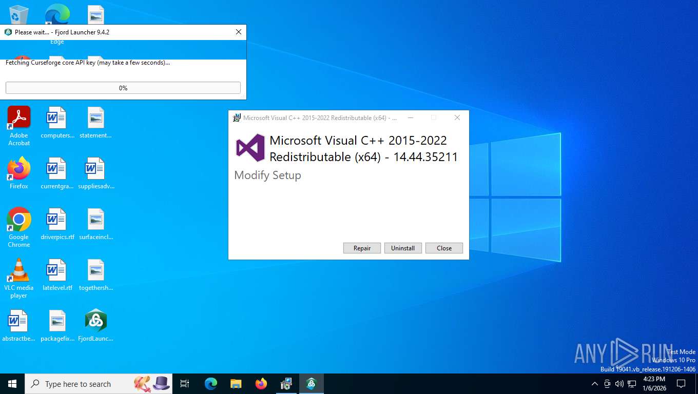 Malware analysis FjordLauncher-Windows-MSVC-Setup-9.4.2.exe Malicious ...