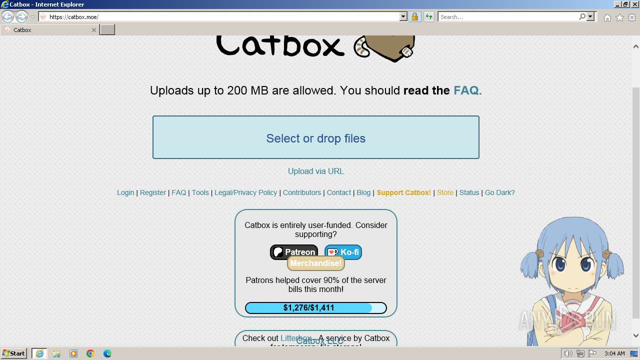 Malware analysis https://files.catbox.moe Malicious activity | ANY.RUN - Malware Sandbox Online
