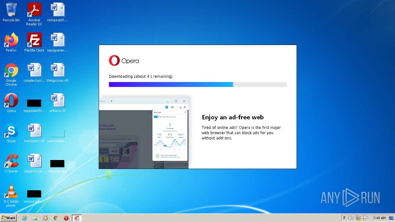 Malware analysis OperaSetup.exe Malicious activity | ANY.RUN - Malware ...
