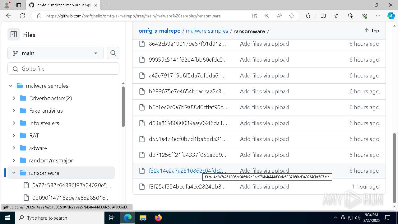 Analysis https://github.com/omfghello/omfg-s-malrepo Malicious activity ...