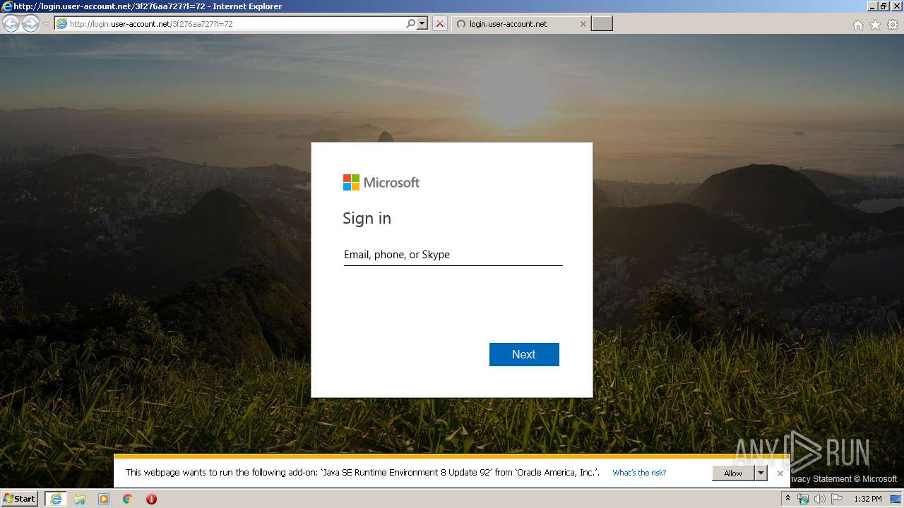 Malware analysis https://urldefense.com/v3/__http://login.user-account.net/3f276aa727?l=72 ...
