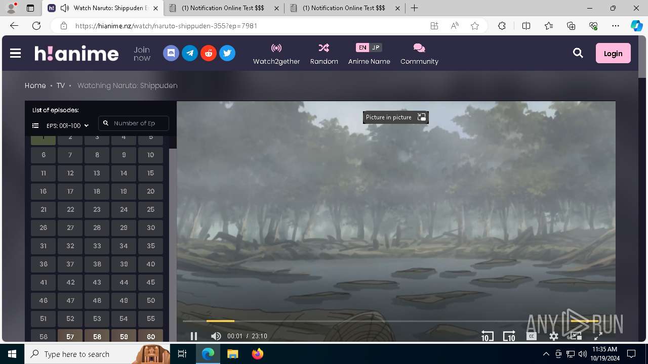 Malware analysis hianime.nz Malicious activity | ANY.RUN - Malware ...