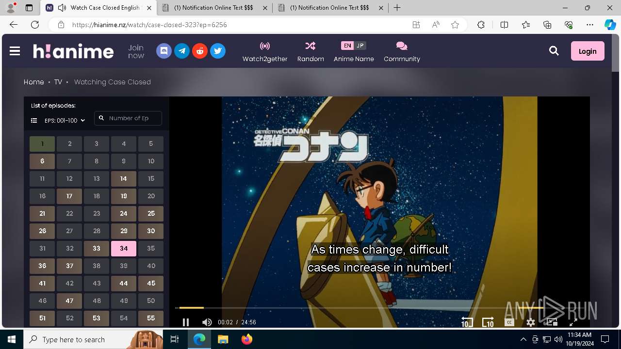 Malware analysis hianime.nz Malicious activity | ANY.RUN - Malware ...