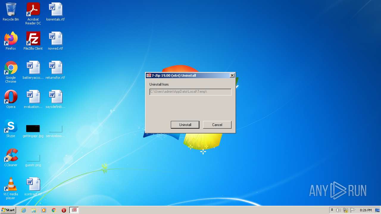 Malware Analysis 7zip.exe Malicious Activity