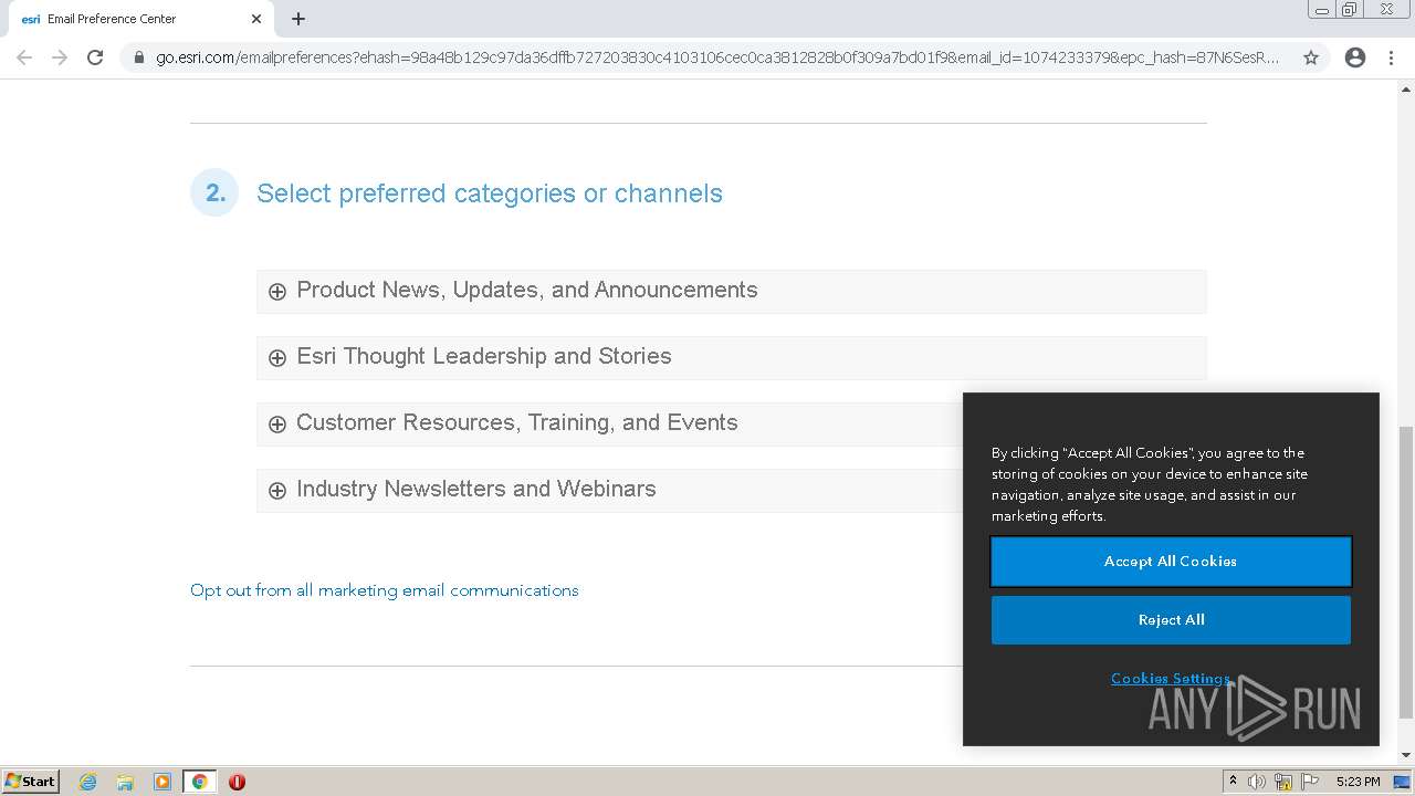 Malware analysis https://urldefense.us/v3/__https://go.esri.com/emailpreferences?ehash ...
