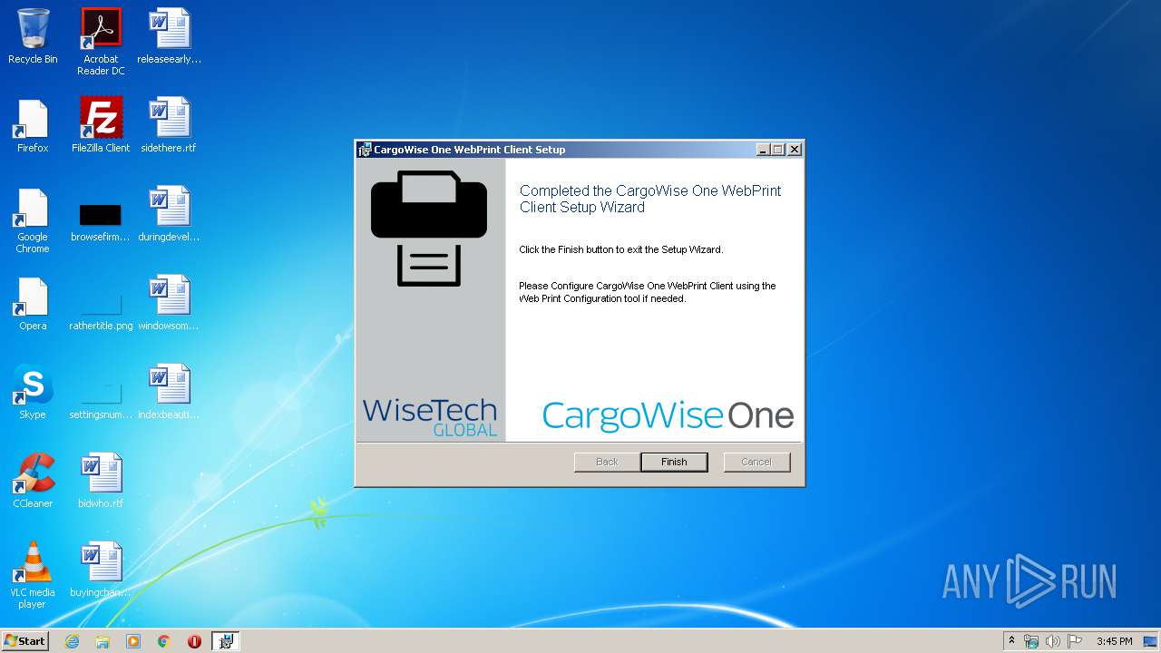 Malware analysis CargoWiseOneWebPrintClientSetup.msi Suspicious ...