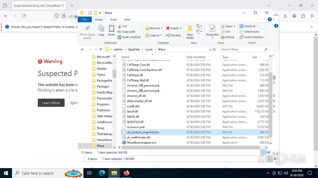 Malware analysis getwave.gg Malicious activity | ANY.RUN - Malware Sandbox Online