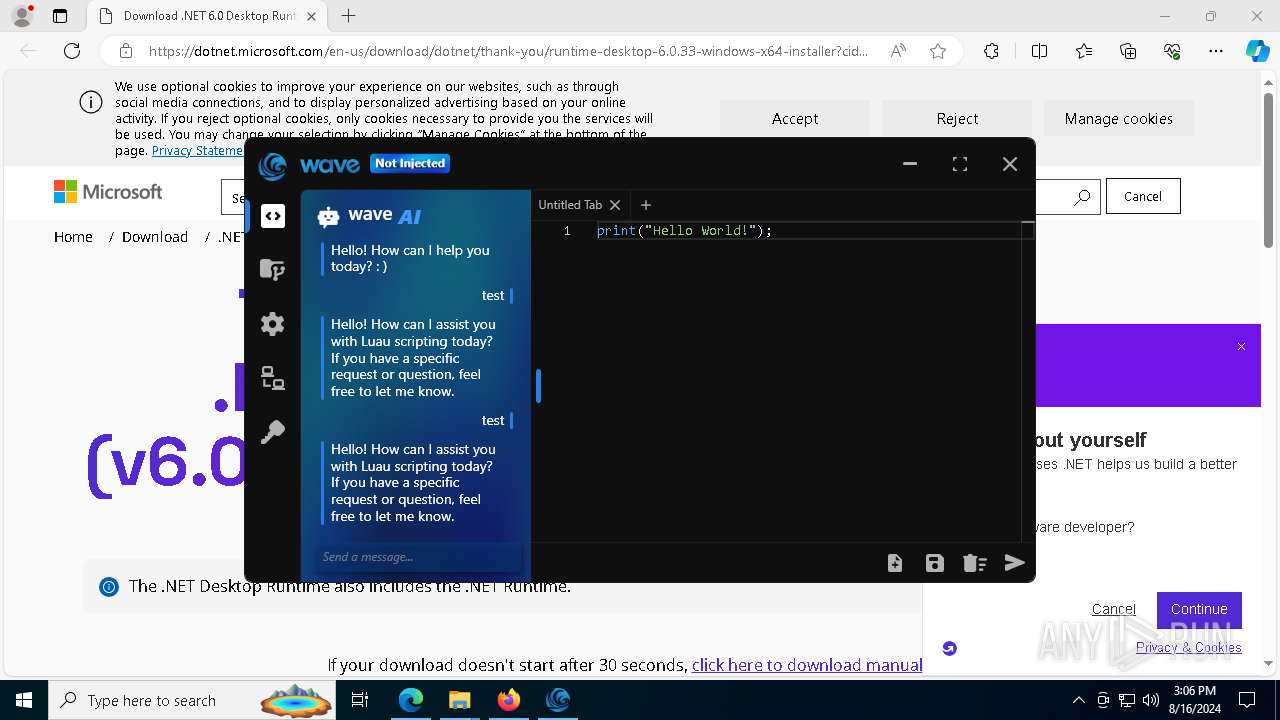 Malware analysis getwave.gg Malicious activity | ANY.RUN - Malware Sandbox Online