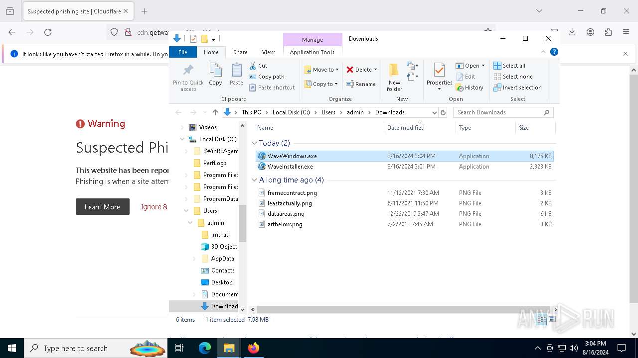 Malware analysis getwave.gg Malicious activity | ANY.RUN - Malware Sandbox Online