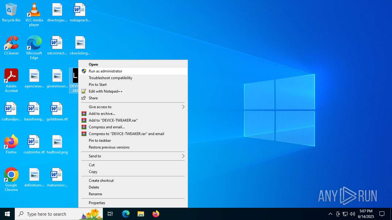 Malware analysis DEVICE-TWEAKER.exe Malicious activity | ANY.RUN ...