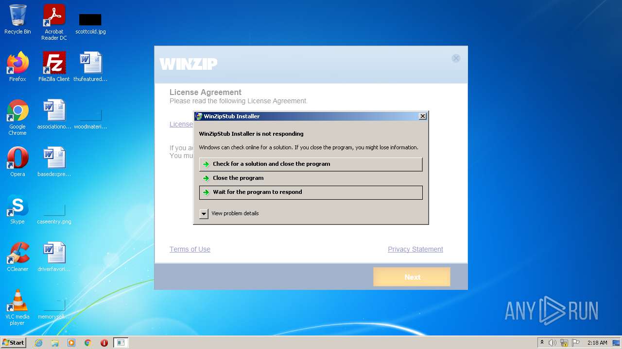 Malware Analysis Winzip26-p003.exe Malicious Activity