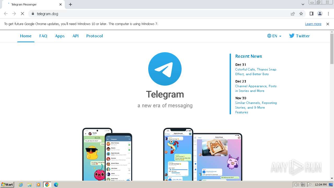 Malware analysis telegram.dog Malicious activity | ANY.RUN - Malware ...