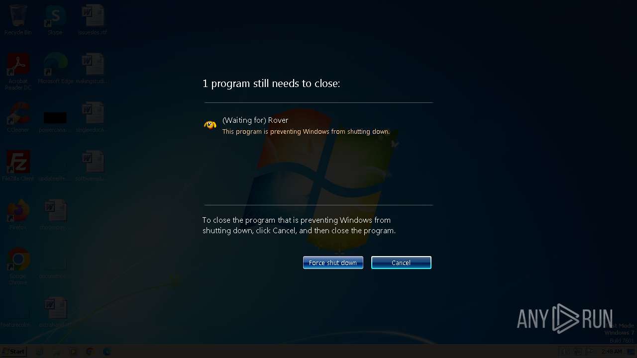 Malware analysis Rover.exe Malicious activity | ANY.RUN - Malware ...