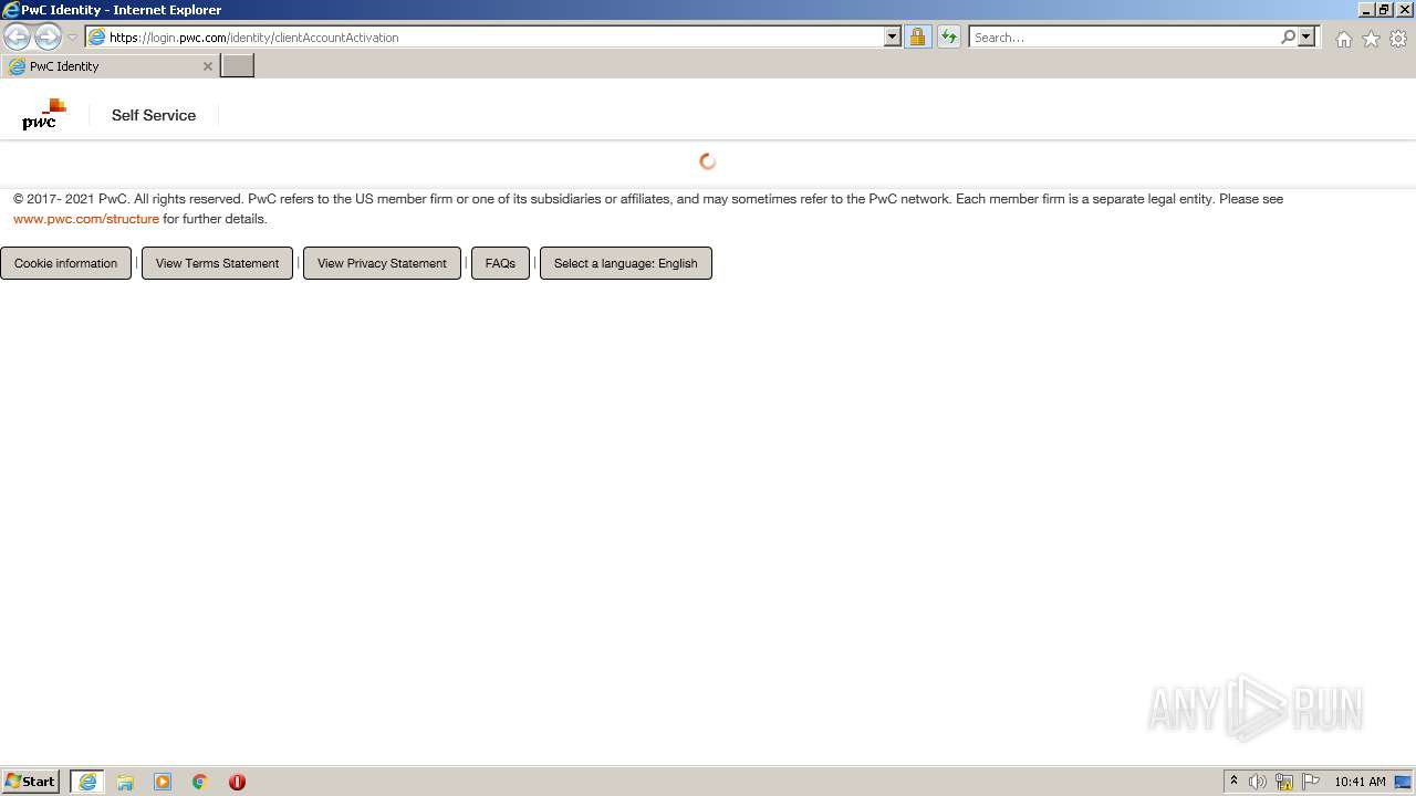 Malware analysis https://login.pwc.com/identity/clientAccountActivation ...