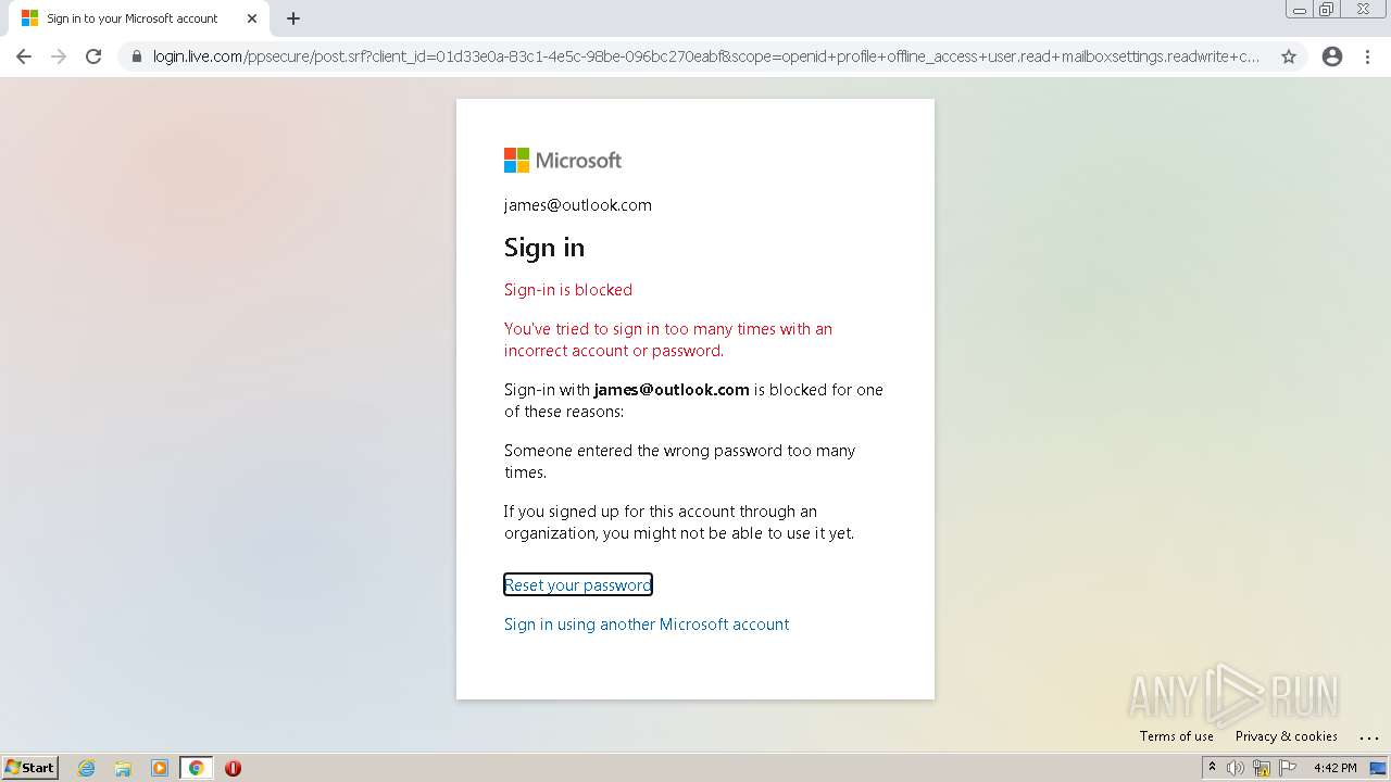 Malware analysis https://login.microsoftonline.com/common/oauth2/v2.0/authorize?state=riotinto ...