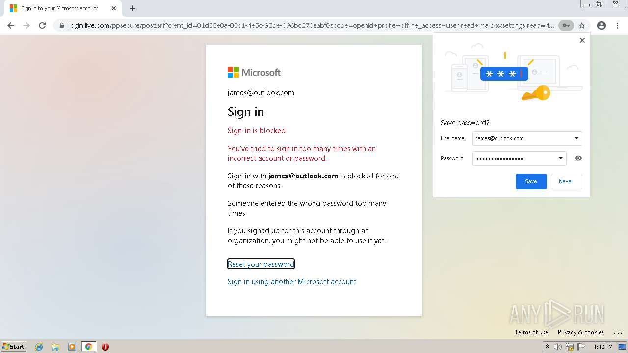 Malware analysis https://login.microsoftonline.com/common/oauth2/v2.0/authorize?state=riotinto ...