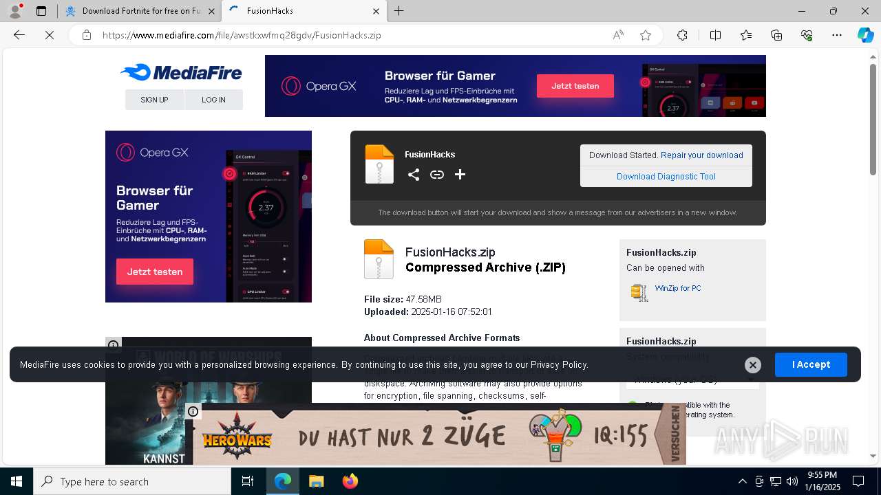 Analysis https://fusionhacks.org/cheat/for-4075.php Malicious activity - Interactive analysis ...