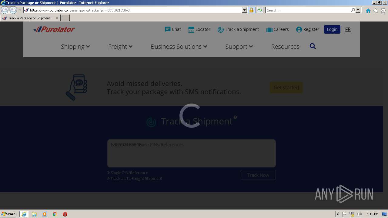 Malware analysis https://www.purolator.com/en/ship-track/tracking ...