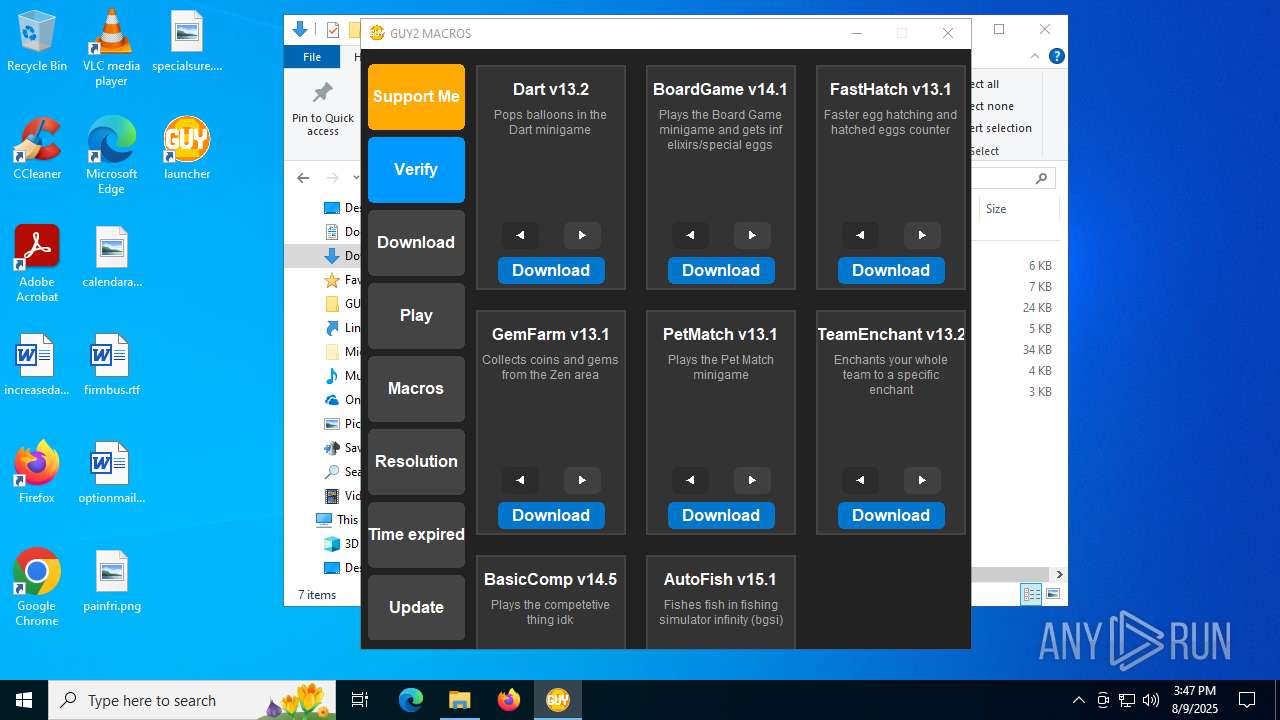 Malware analysis GUY2.Launcher.exe Malicious activity | ANY.RUN ...