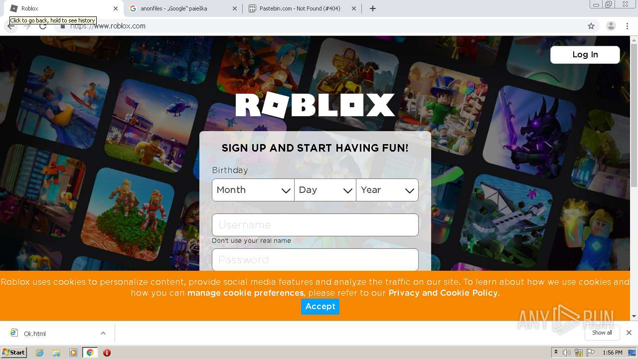 Analysis https://web-roblox.net/users/987543467/profile Malicious ...
