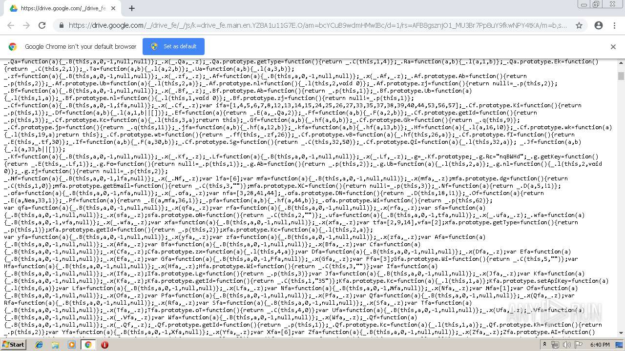 Malware Analysis Https: Drive.google.com:443 Drive Fe Js K=drive