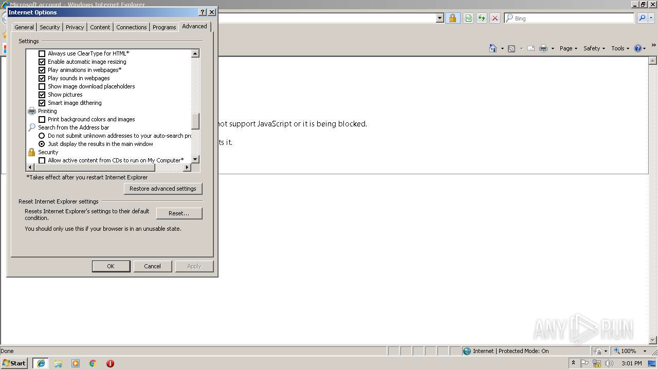 Malware analysis https://login.live.com/jsDisabled.srf?mkt=EN-US&lc=1033 No threats detected ...