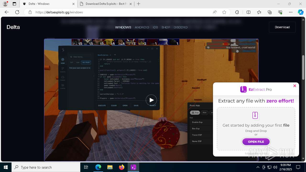 Malware analysis deltaexploits.gg Malicious activity | ANY.RUN - Malware Sandbox Online