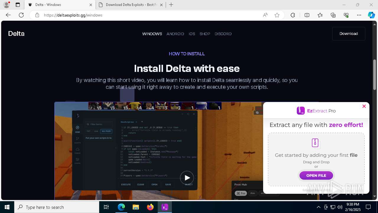 Malware analysis deltaexploits.gg Malicious activity | ANY.RUN - Malware Sandbox Online