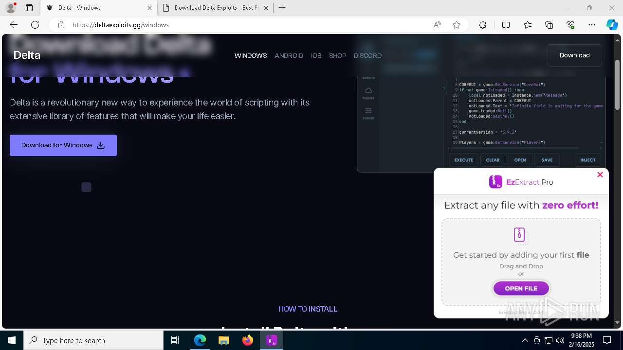 Malware analysis deltaexploits.gg Malicious activity | ANY.RUN - Malware Sandbox Online