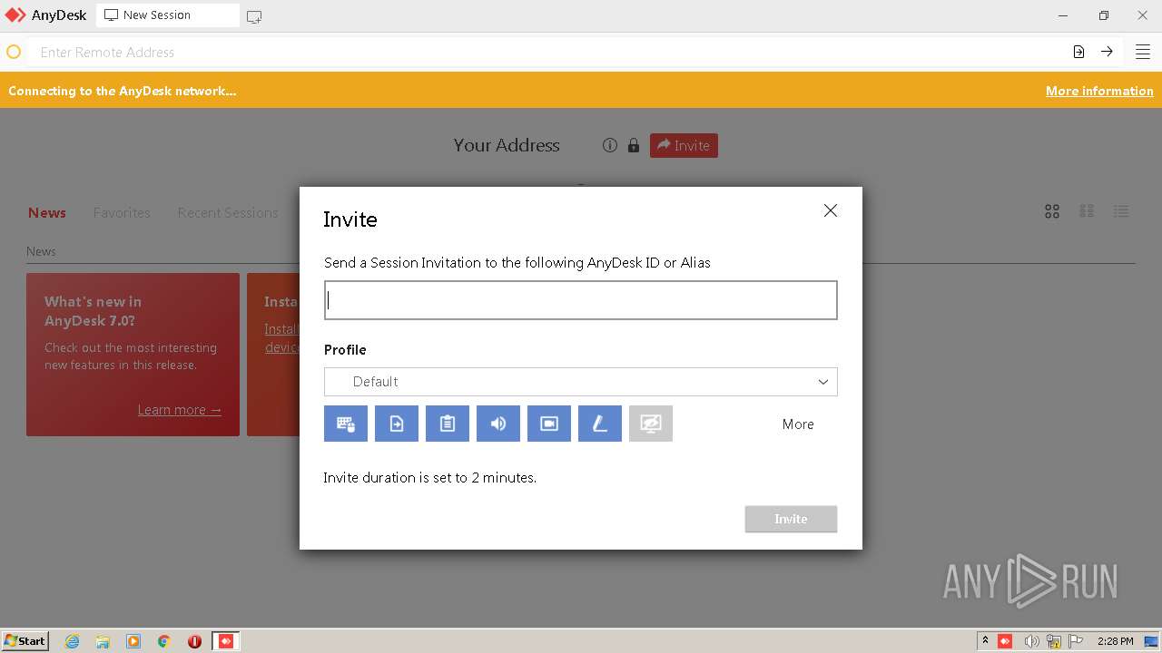 Malware analysis AnyDesk.exe Malicious activity | ANY.RUN - Malware ...