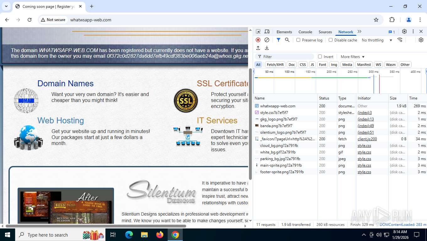 Malware analysis whatwsapp-web.com No threats detected | ANY.RUN ...