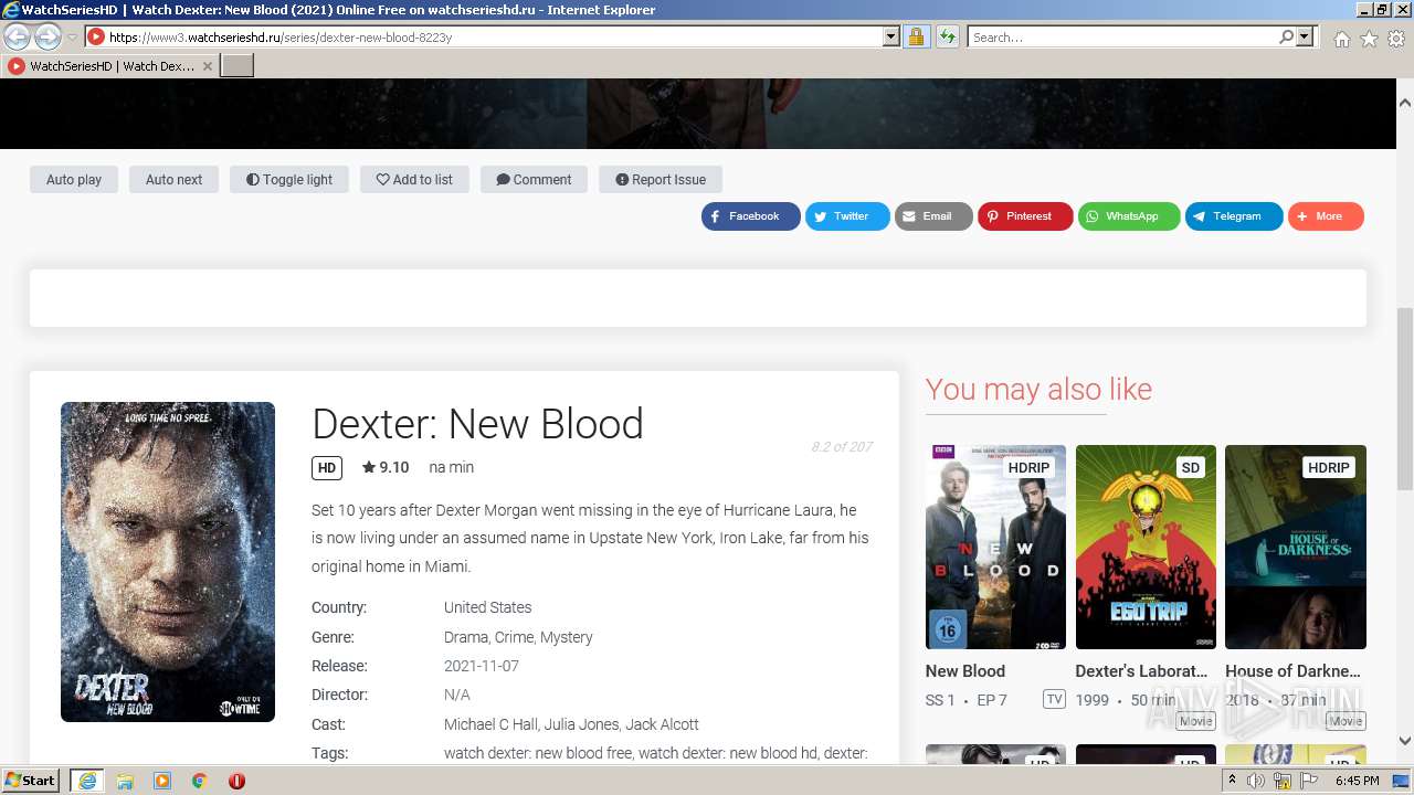 Malware analysis https://www3.watchserieshd.ru/series/dexter-new-blood ...
