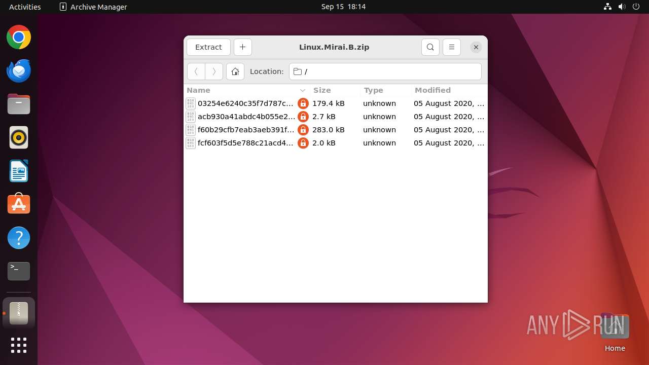Analysis https://github.com/ytisf/theZoo/raw/master/malware/Binaries/Linux.Mirai.B/Linux.Mirai.B ...