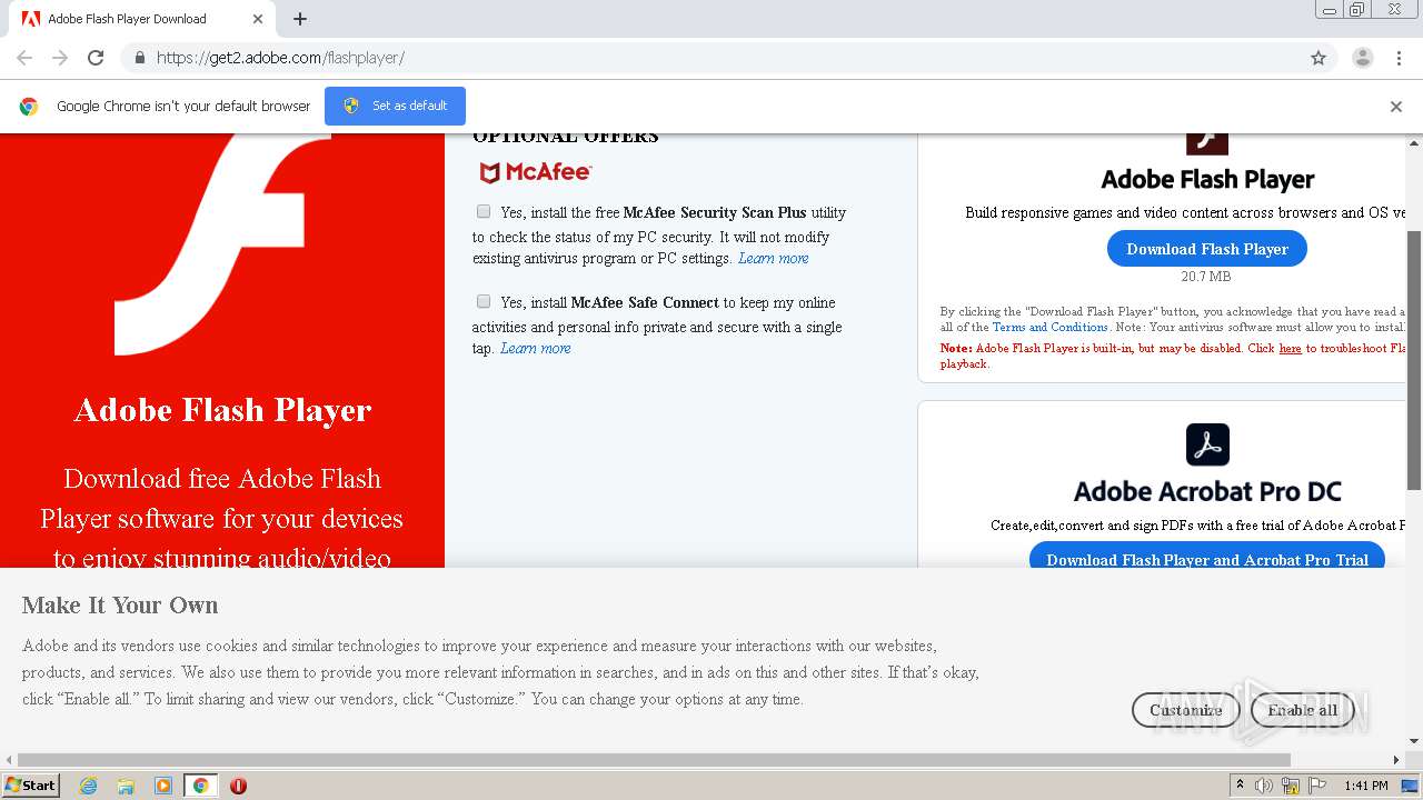 Malware analysis https://get.adobe.com/flashplayer/?no_redirect No threats detected | ANY.RUN ...