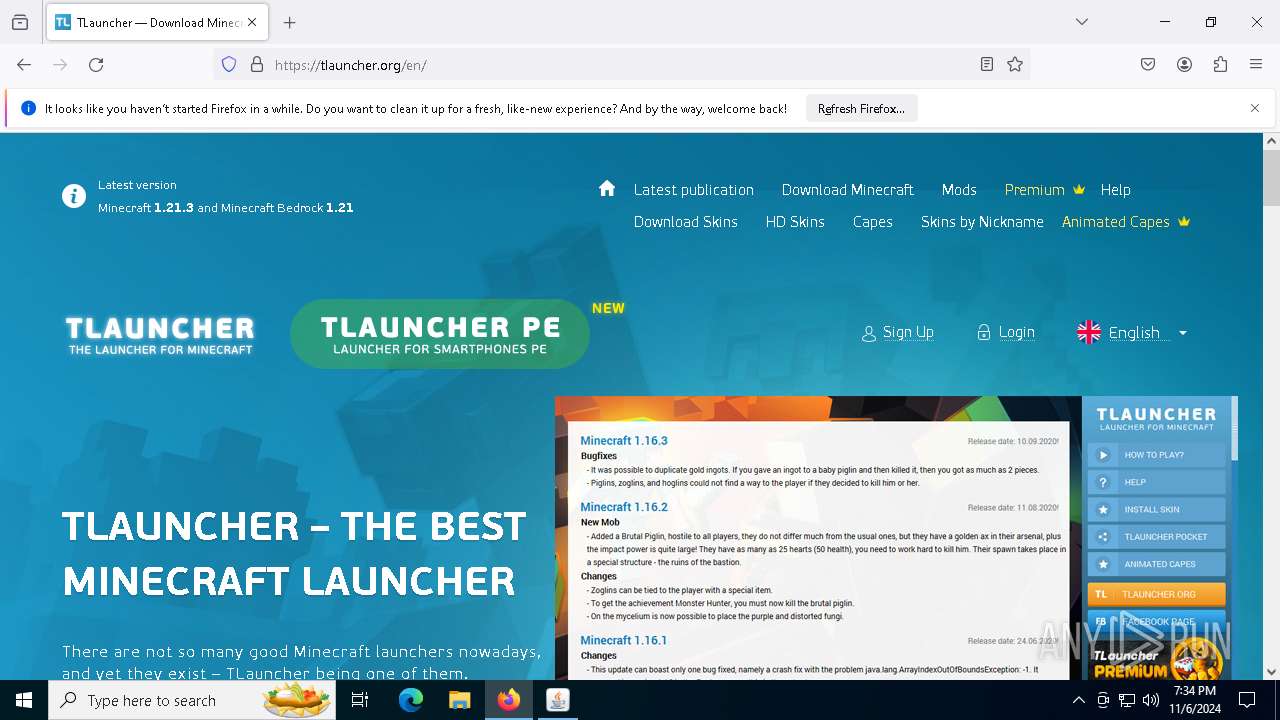 Malware analysis TLauncher.exe Malicious activity | ANY.RUN - Malware ...