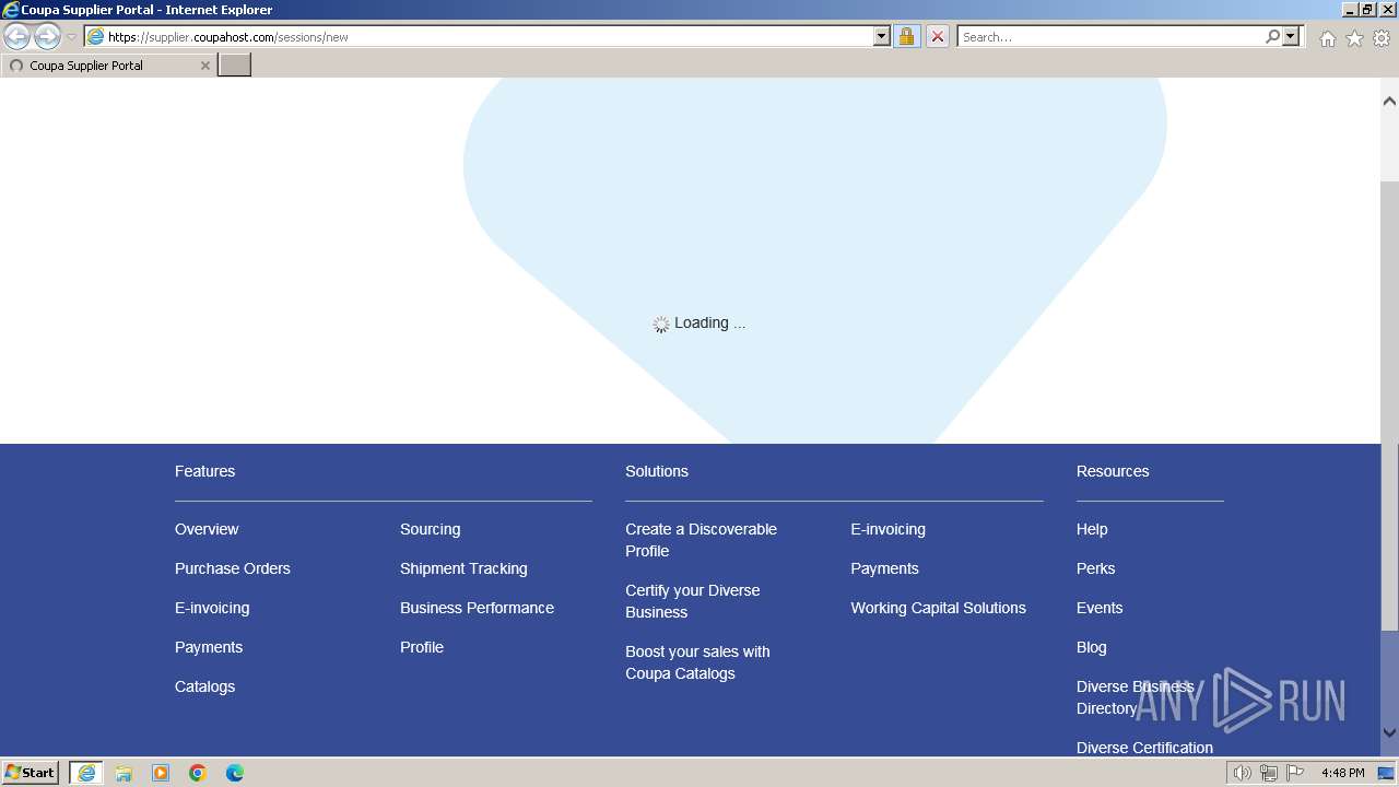 Malware analysis https://supplier.coupahost.com/orders/266927?instance ...