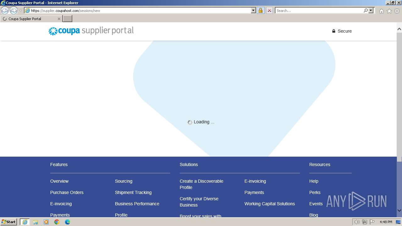 Malware analysis https://supplier.coupahost.com/orders/266927?instance ...